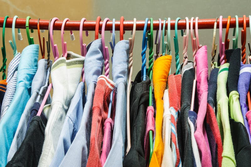 Different cloth stock image. Image of fashion, hallstand - 30485883