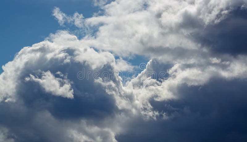 Different Clouds with a Small Gap of Blue Sky Stock Photo - Image of ...