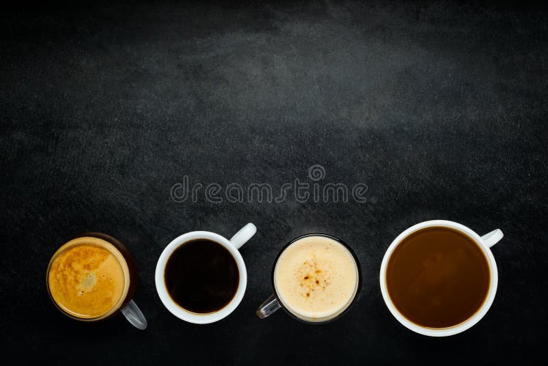 Different Coffee Cups with Copy Space Stock Image - Image of space ...