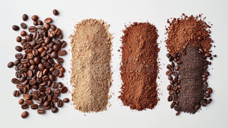 The Different Coffee Grinds.AI Generated Image Stock Image - Image of ...