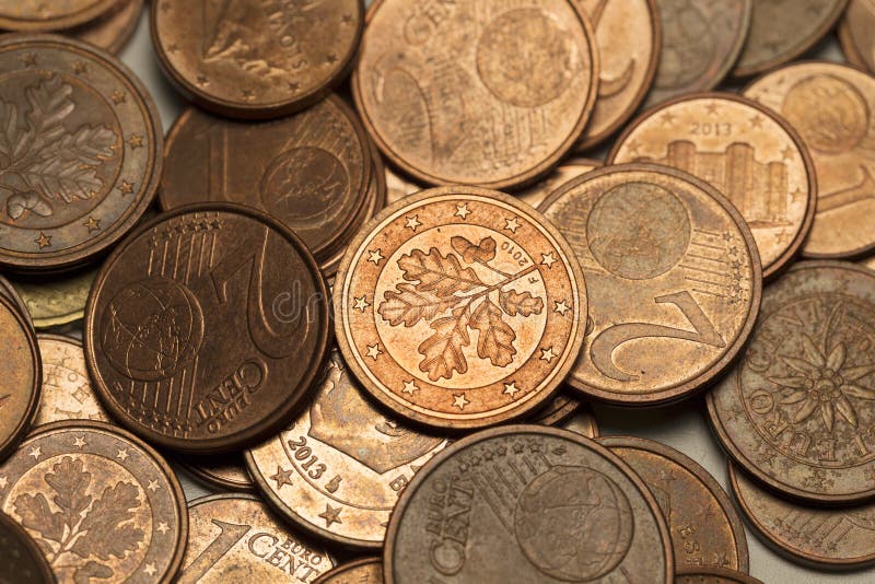 Different Kinds Coins from the All World in the Detail Stock Image ...