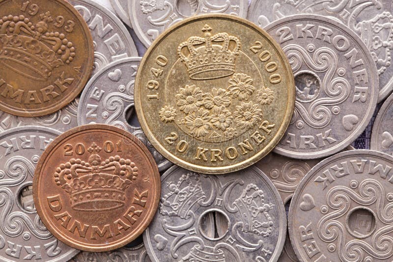 Different Coins of Danish Money Stock Image - Image of economy ...