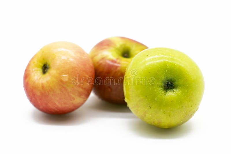 Different Color Apple Isolate on White Background Stock Image - Image ...