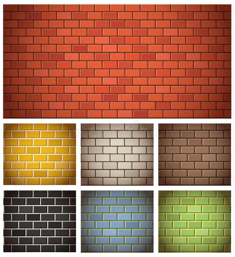 Set of Seamless Stone Textures. Vector Repeated Patterns of 3D Brick ... Set of Seamless Stone Textures. Vector Repeated Patterns of 3D Brick ...