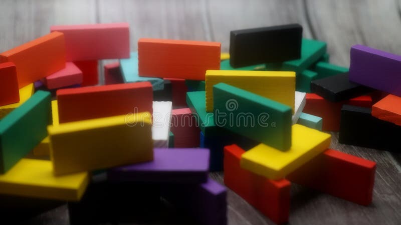 Different Color Bricks on the Top of Each Other Stock Photo - Image of ...