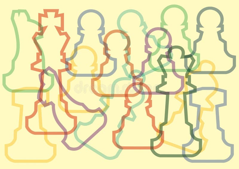 Different Color Chess Piece Stock Vector - Illustration of background ...