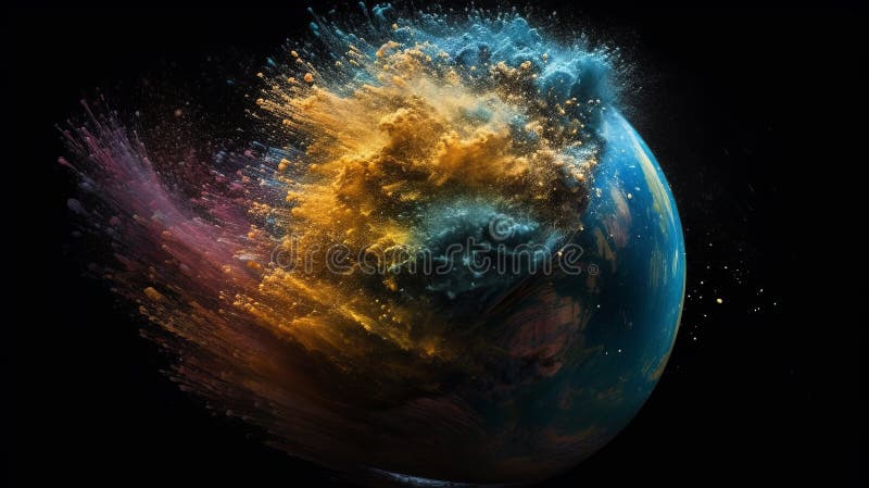 Different Color Colorful Powder Explosion Generative AI Stock ...