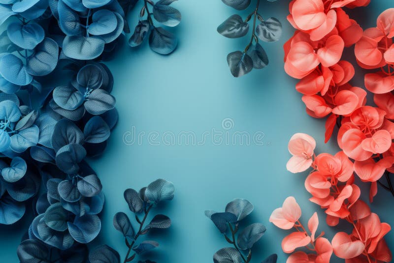 Different Color Cosmos Frame on White Background, a Big Copy Space in ...