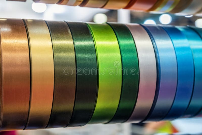Different Color and Design of Ribbon for Decoration Stock Photo - Image ...