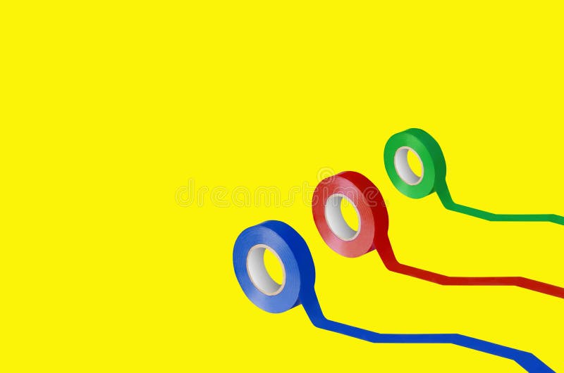 PVC Electrical Tapes Isolated Stock Image - Image of industry, color ...