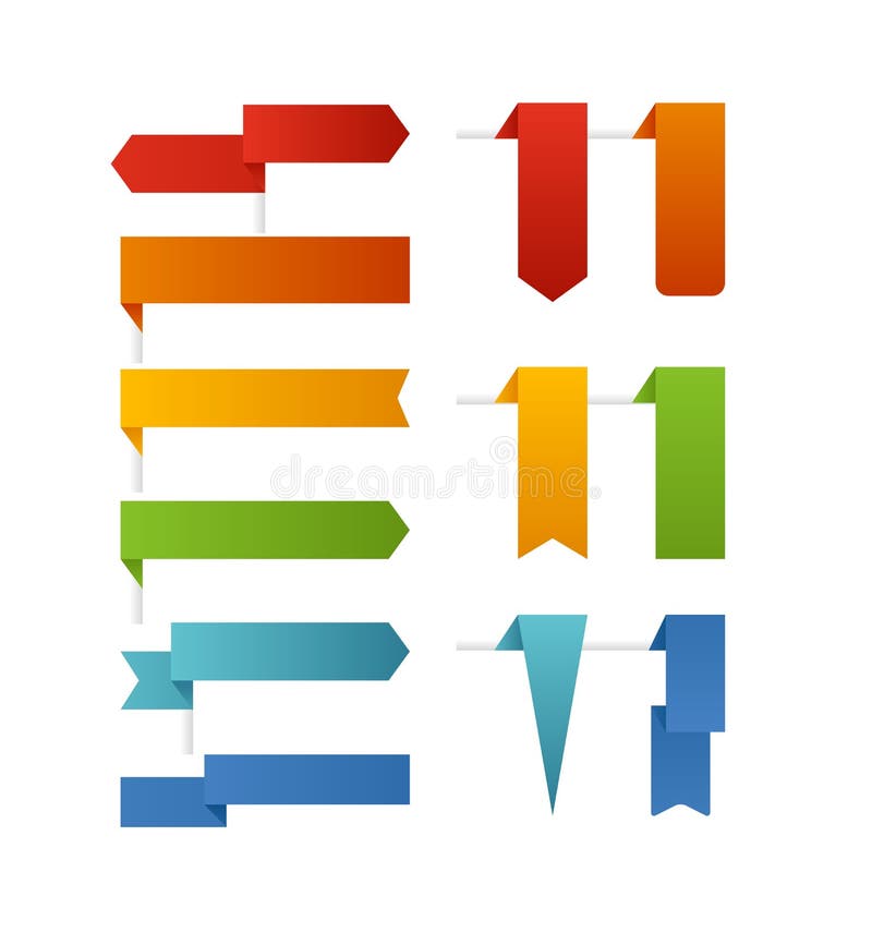 Different Color Flags Collection Stock Vector - Illustration of icon ...