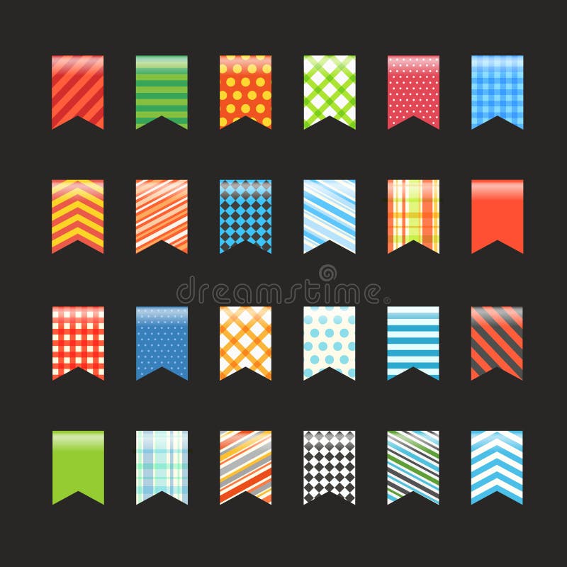 Color Flags of Differemt Countries on Transparent Stock Vector ...