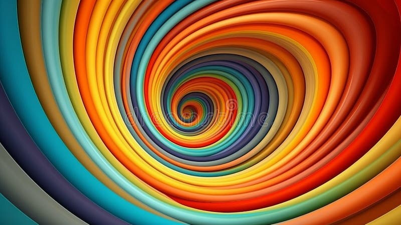 Different Color Forming a Hypnotic and Mesmerize. Generative AI Stock ...