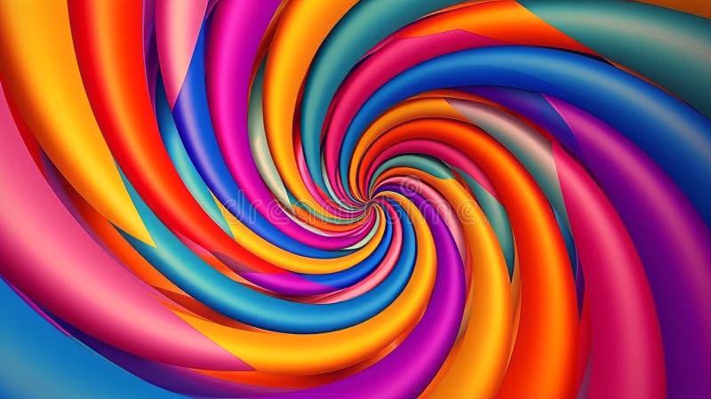 Different Color Forming a Hypnotic and Mesmerize. Generative AI Stock ...