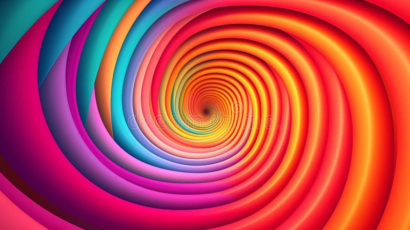 Different Color Forming a Hypnotic and Mesmerize. Generative AI Stock ...