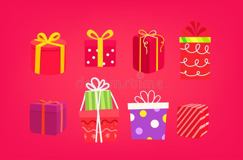Different Color Gift Boxes Stock Illustrations – 1,102 Different Color ...