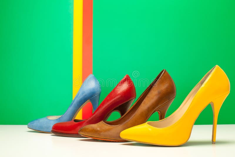 High Heels in the Shoe Store Stock Photo - Image of dress, collection ...