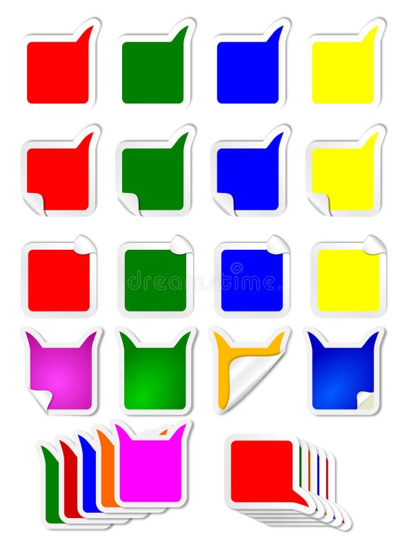 Different color labels stock illustration. Illustration of sticker ...