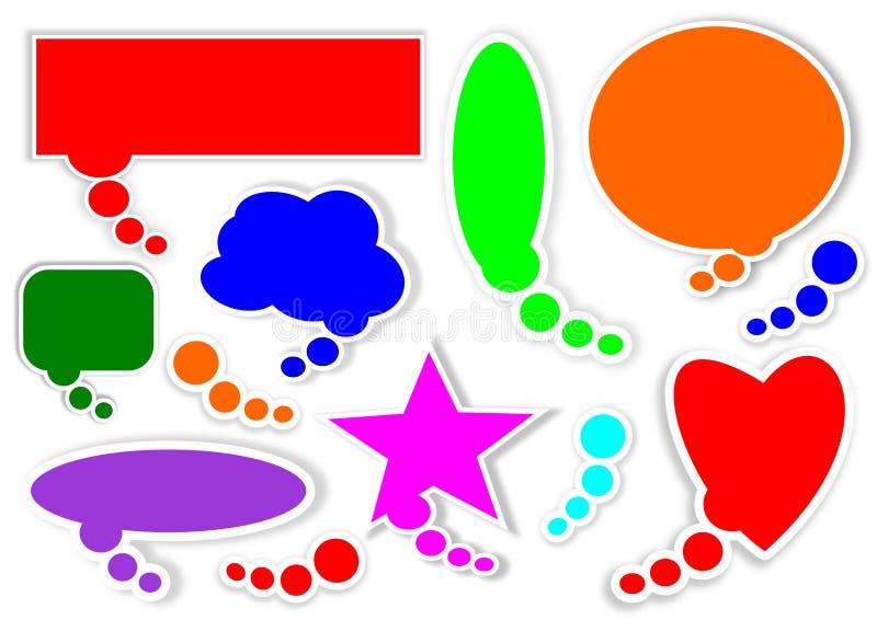 Different color labels stock illustration. Illustration of clouds ...