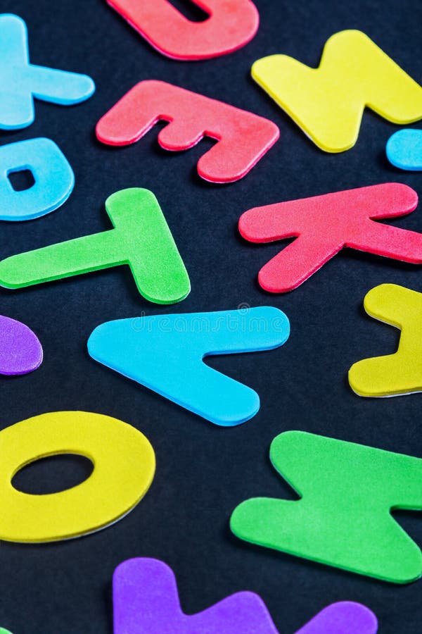 Letters of the Alphabet in Different Colors Stock Photo - Image of ...