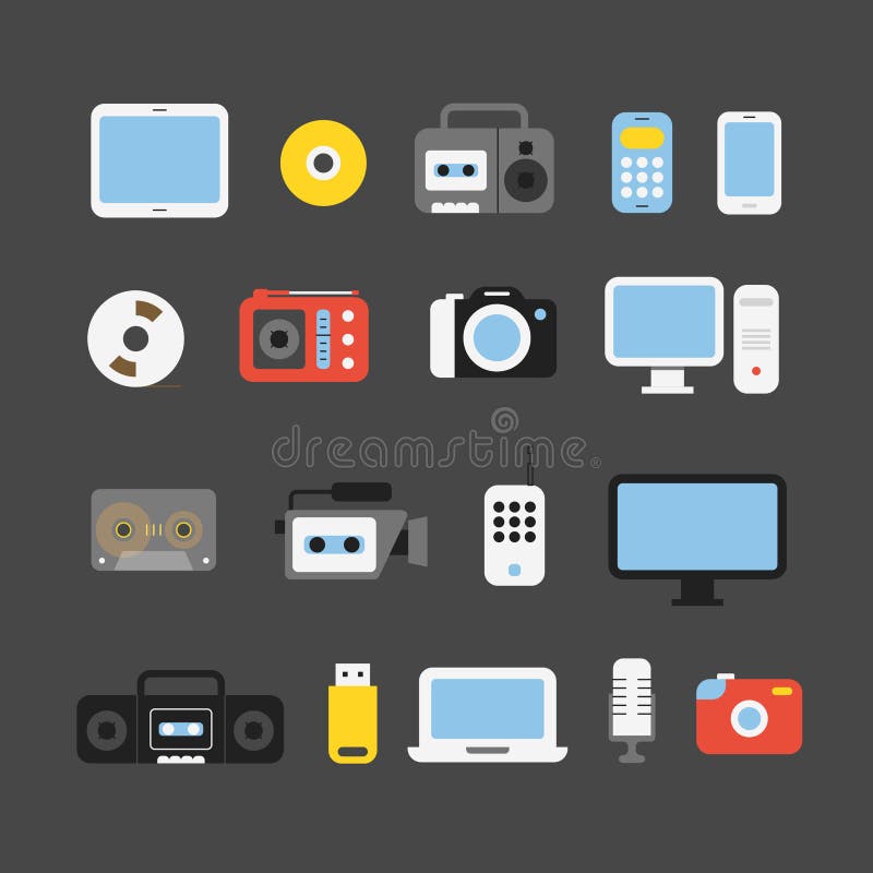Different Devices. Charging Scheme Stock Vector - Illustration of ...