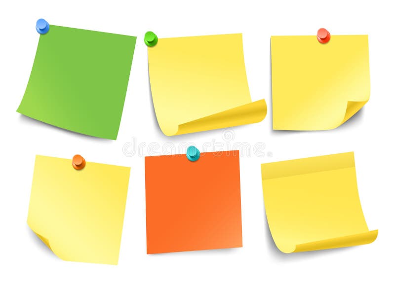 Different Color Paper Stickers Collection Stock Vector - Illustration ...