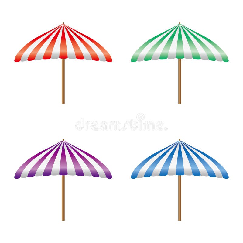 Different Color Parasol Vector Stock Vector - Illustration of abstract ...