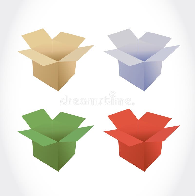 Color Boxes Diagram Illustration Design Stock Illustration ...