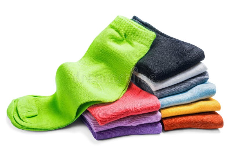 Different Color Socks Isolated Stock Photo - Image of cute, blue: 85426176