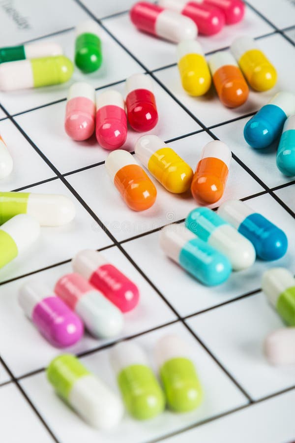 Different Color Tablets and Pills Stock Image - Image of doctor ...