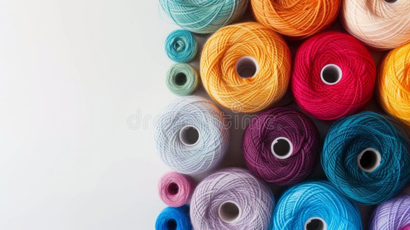 Different Color Threads on Rows Stock Image - Image of cord, hobbies ...