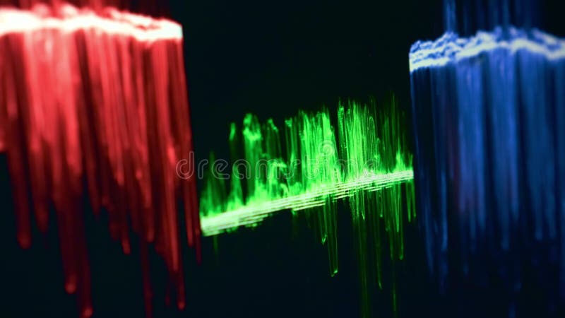 Different Waveforms Info Graphic Shown on Black Screen Stock Footage ...