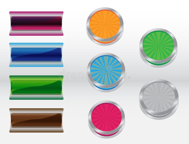 Different colored buttons stock vector. Illustration of icon - 29123242