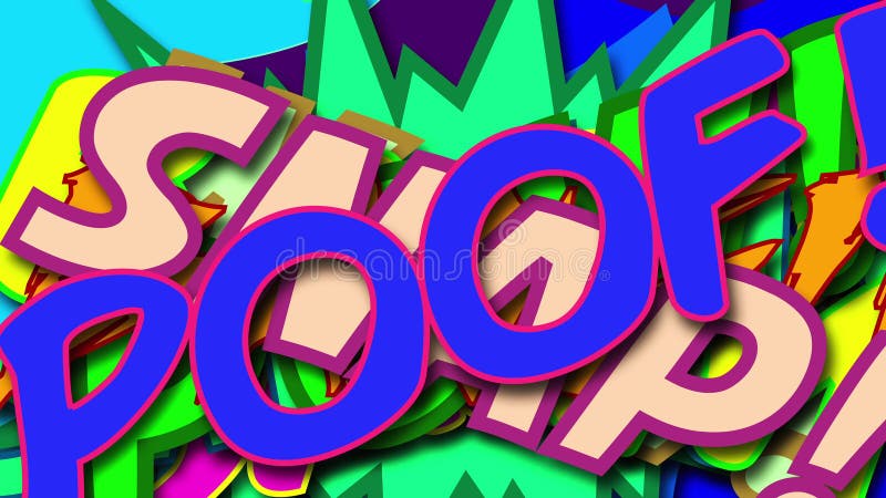 Different Colored Comic Speech Words Layered on Top of Each Other ...