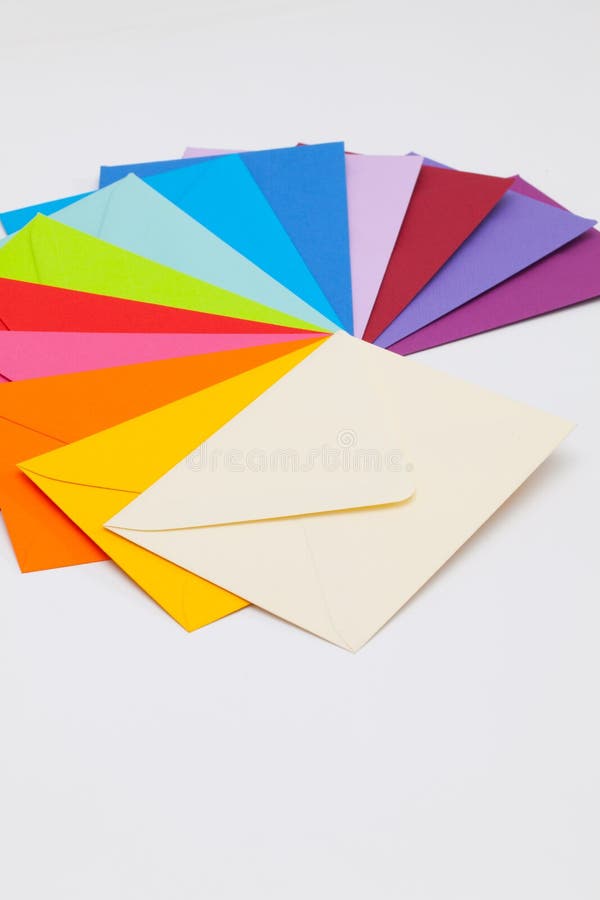 Different Colored Envelopes Stock Photo - Image of corporate ...