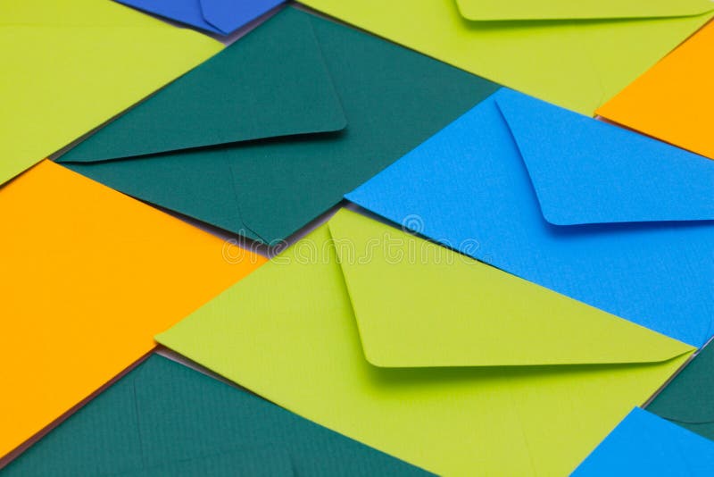 Different Colored Envelopes Stock Image - Image of greeting, business ...
