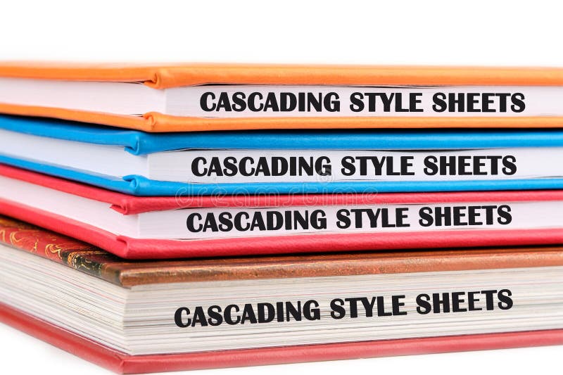 Different Colored Folders Labeled Cascading Style Sheets Stacked Neatly ...