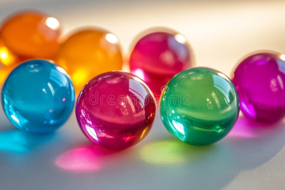 Different Colored Glass Balls for Kids Game Stock Illustration ...