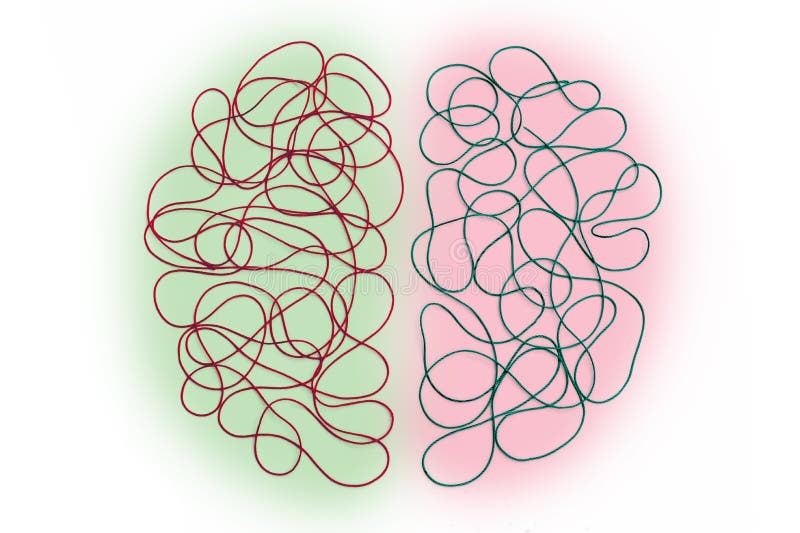 Different Colored Halves of the Brain As Symbols for Different ...