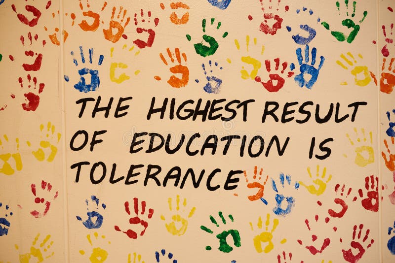 Different Colored Hand-prints on a Wall in a School Stock Image - Image ...