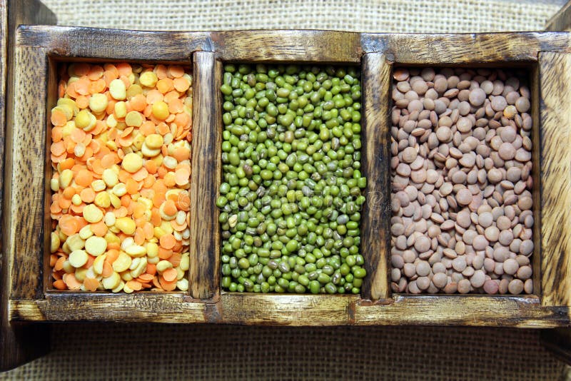 Different colored lentils stock photo. Image of diet - 66204970