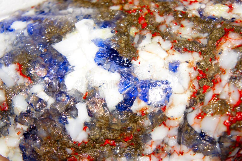 The Different Colored Minerals Closeup Stock Image - Image of granite ...