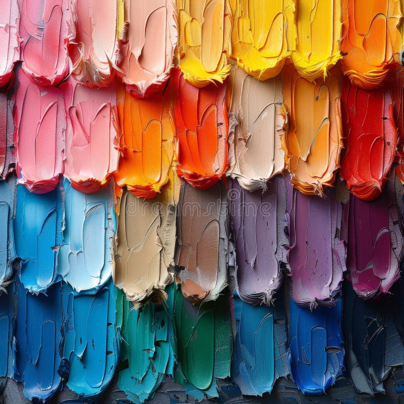 Different Colored Paints Stacked on Top of Each Other Stock Image ...