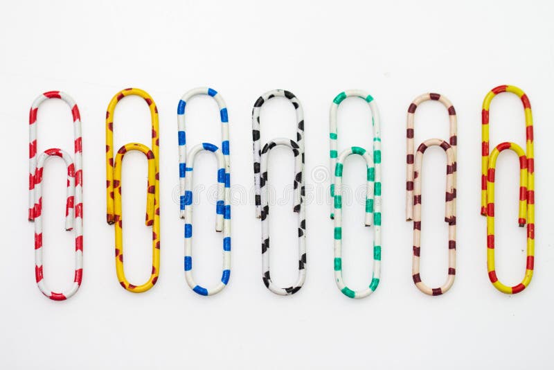 Different Colored Paper Clips Stock Illustration - Illustration of ...