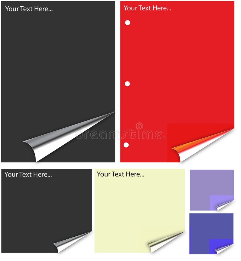 1+ Different colored paper realistic page curl Free Stock Photos ...