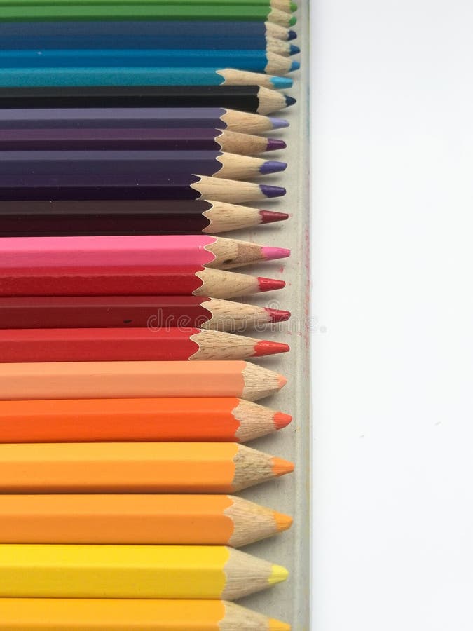 Different Colored Pencils Shows Creativity Stock Photo - Image of ...