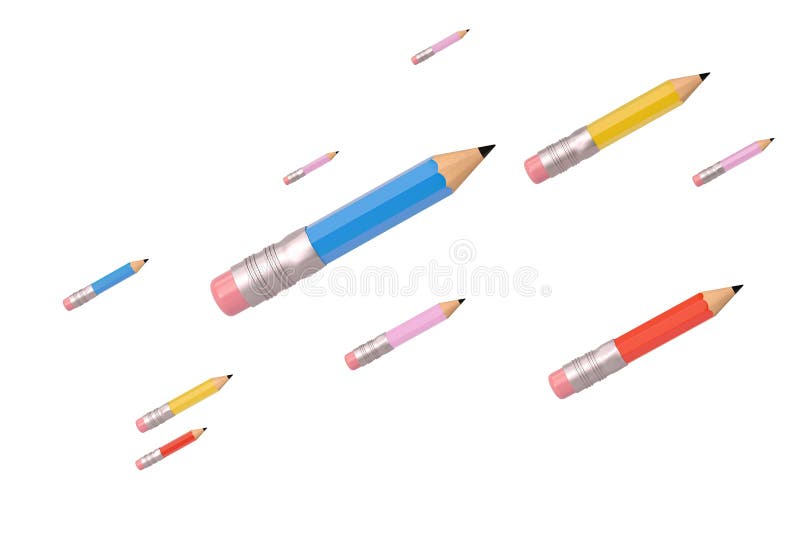 Different Colored Pencils Stock Illustrations – 831 Different Colored ...