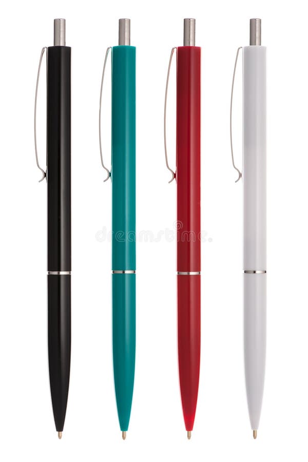 Different colored pens stock image. Image of equipment - 44349913