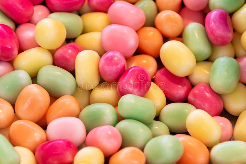 Different Colored Round Candy. Sweet Sugar Candies Closeup. Stock Image ...