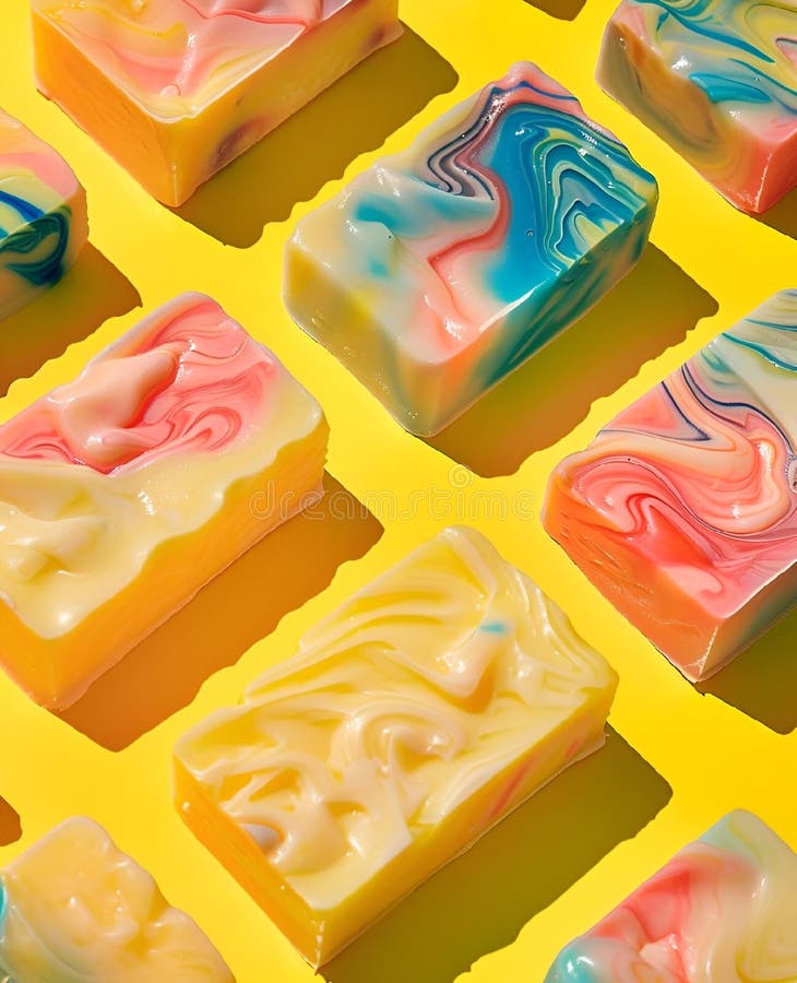 Different Colored Soap, AI-generated. Stock Image - Image of soap ...